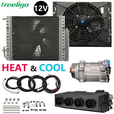 12V Cool&Heat Universal Underdash Electric Air Conditioner DC Auto Car ...