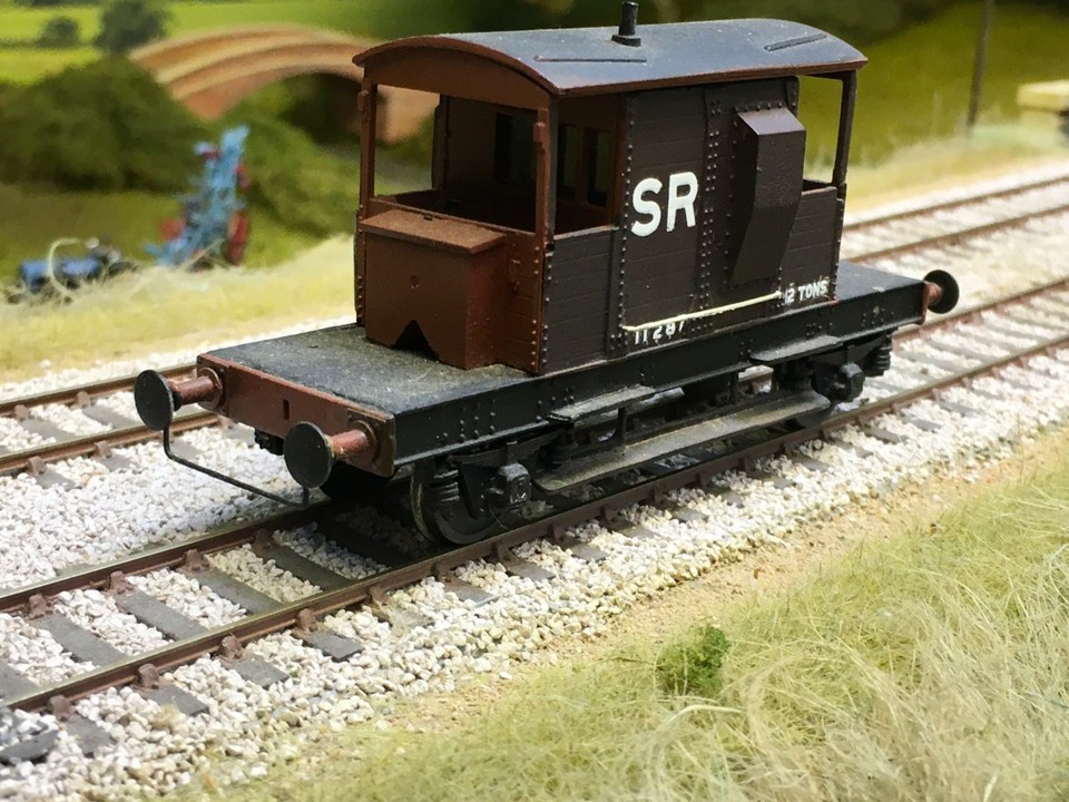 SR Pill Box brake van White metal kit built 00 gauge | eBay UK