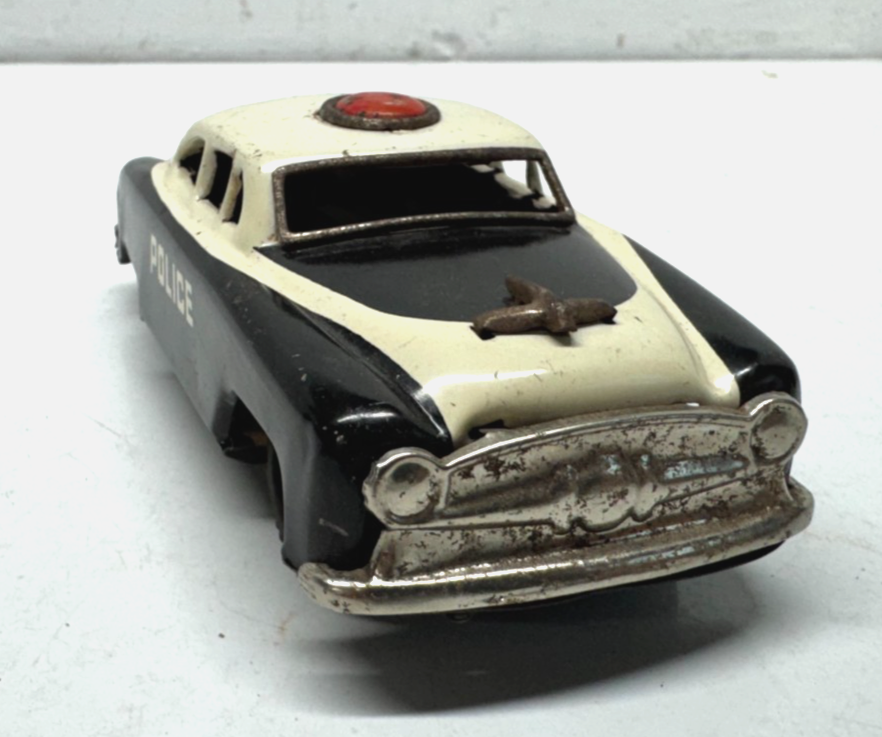 Vintage Friction Tin Toy Police Car from Unknown Maker (Maybe S.S.S ...