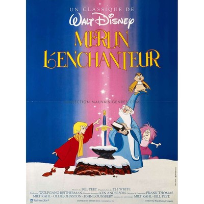 MERLIN L'ENCHANTEUR Affiche de film - 40x54 cm. - 1963/R1980 - Walt ...