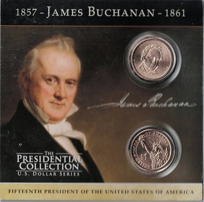 2010-P-D James Buchanan 1857-1861 Presidential $1.00 Coin with folder ...