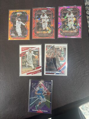 6X Card Lot 2019-23 Reggie Jackson Prizm Orange/Red/Pink ICE-Recon ...