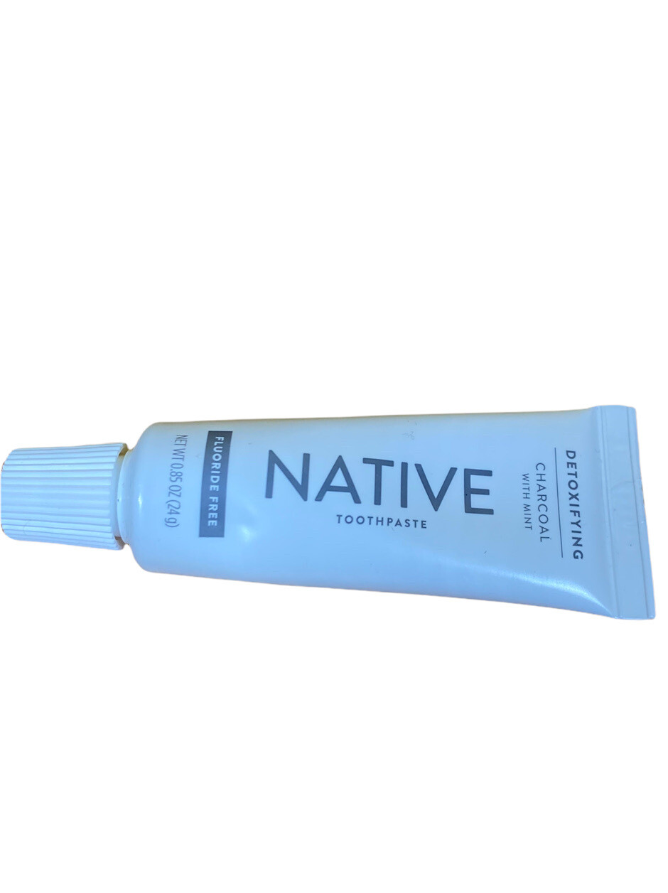 NATIVE Detoxifying Toothpaste Charcoal Travel Size Small .85 oz | eBay