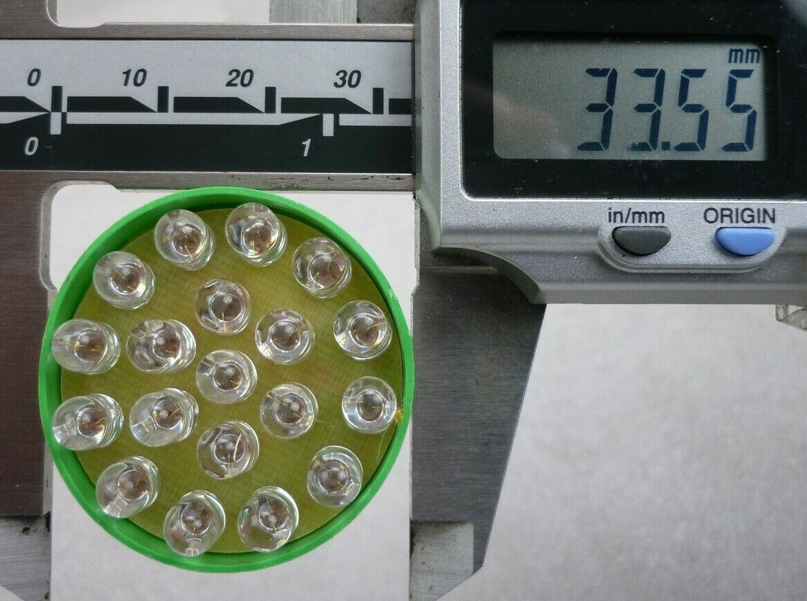 Ledtronics 120 VAC G8 LED light with 19 Clear Mini Bulbs P/N DBM619-0BG ...