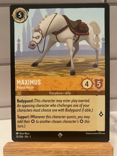 Disney LORCANA Maximus Palace Horse NON-FOIL Super Rare 10/204 | eBay
