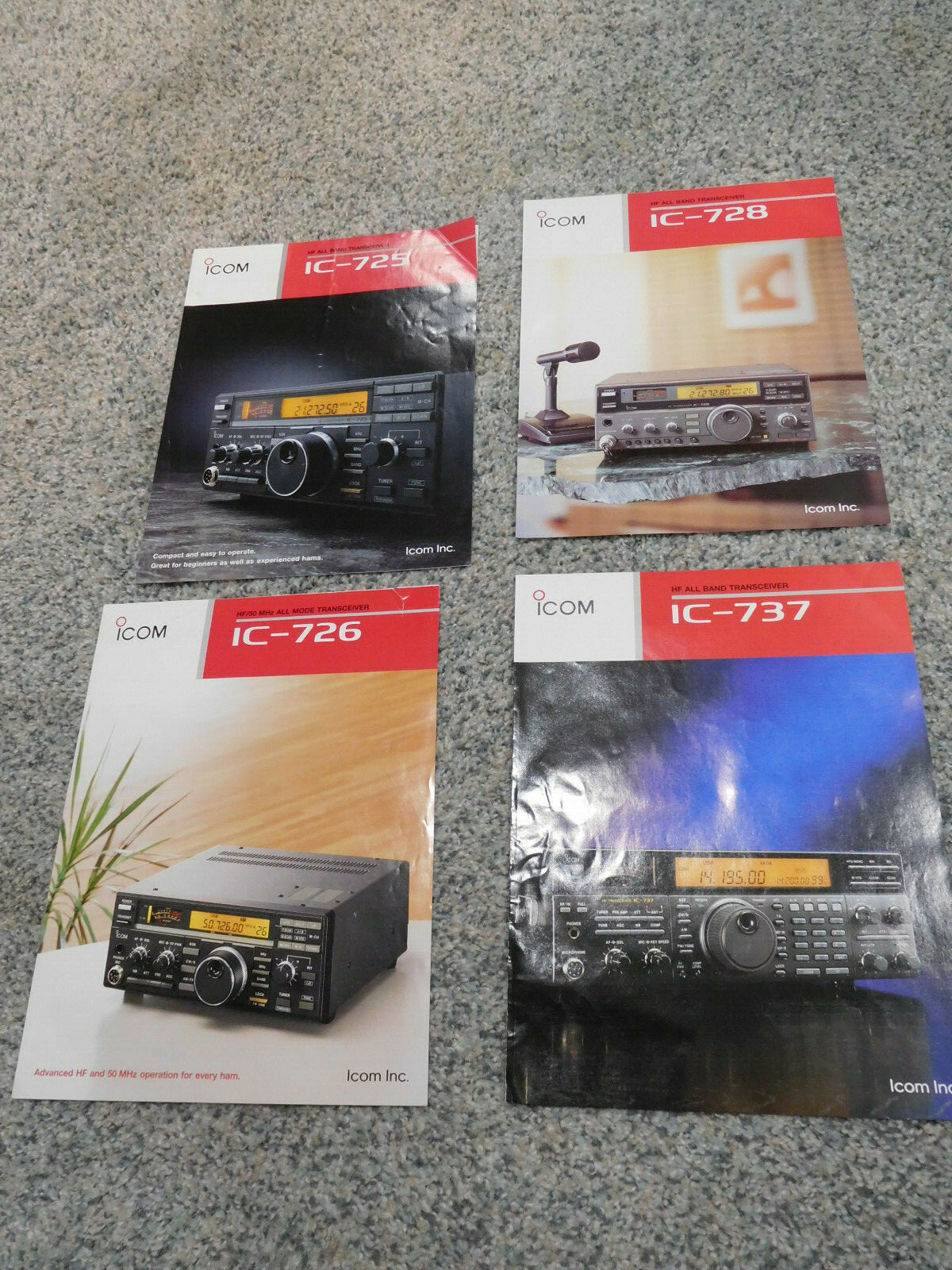 ICOM IC-725 IC-726 IC-728 IC-737 big fold out brochures | eBay
