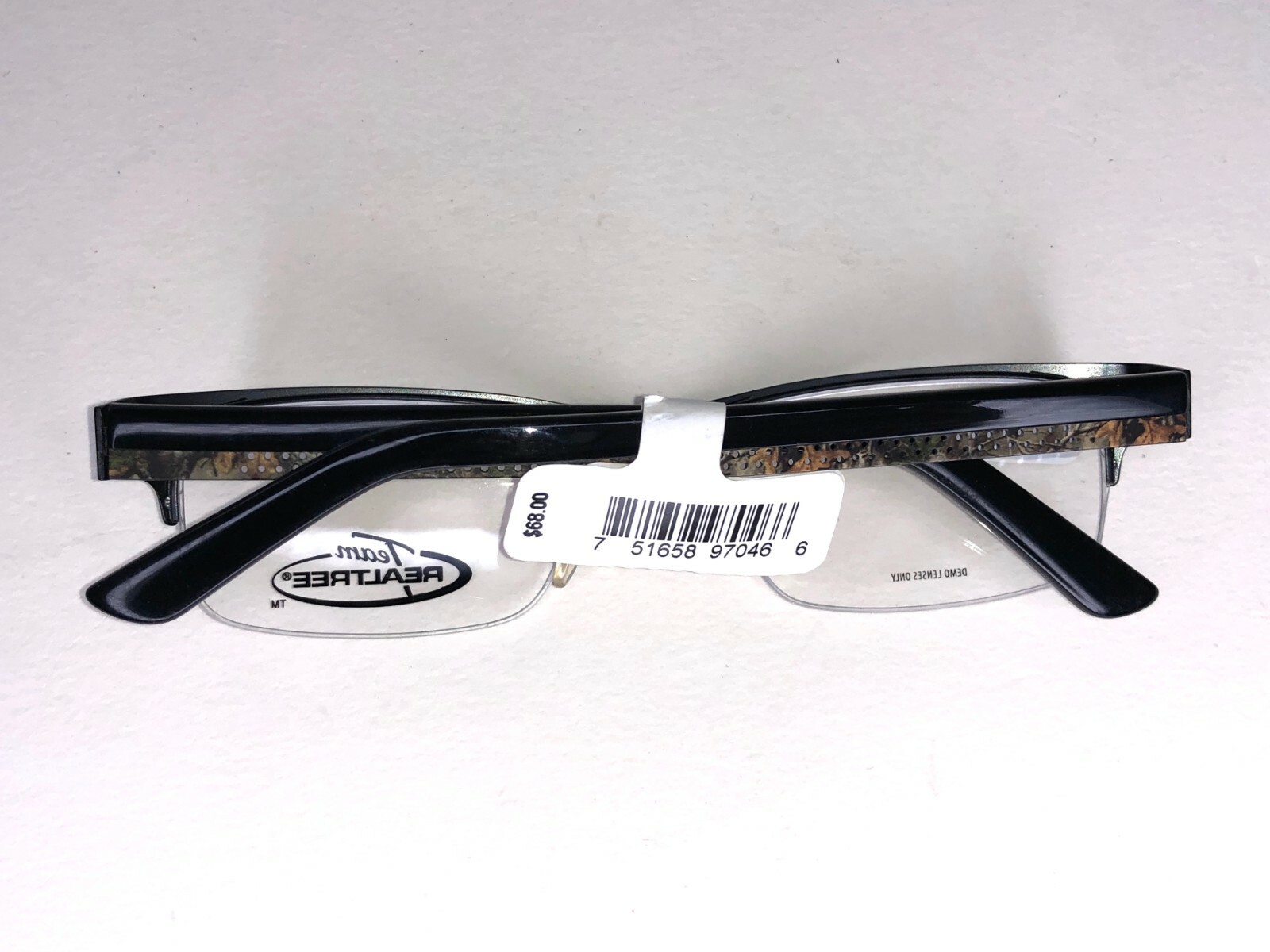 New Team Real Tree Eyeglasses T108 Black mens 52-17-138 FRAMES camo ...