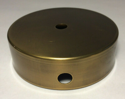 New 4" Diameter Modern Style Solid Spun Brass Lamp Base w/ Antique ...