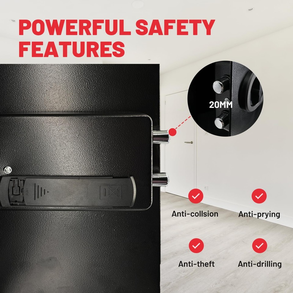 Drop Safe, 1.3 Cu.ft Deposit Drop Slot Safes for Money with Digital ...