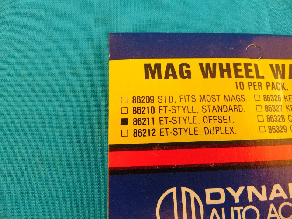 NOS Mag Wheel Washers 10 Pack ET style OFFSET Conical Tapered Hole Uni ...