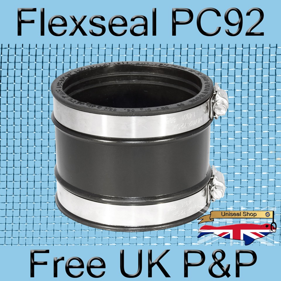 Flexseal (Fernco) Genuine EPDM Rubber Coupling Flexible Boot Pipe ...