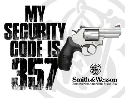 My Security Code Is 357 Smith & Wesson Tin Metal Sign Made In USA | eBay