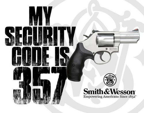 My Security Code Is 357 Smith & Wesson Tin Metal Sign Made In USA | eBay