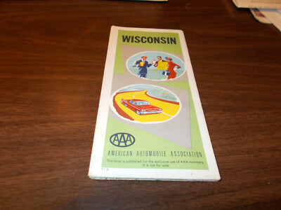 1961 AAA Wisconsin Vintage Road Map | eBay