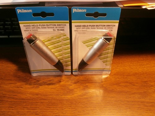 LOT/2 Hand Held In-Line Push Button Switch Philmore 30-825,SPST OFF-(ON ...