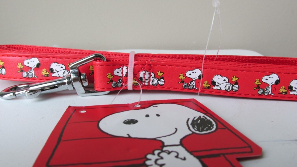 Snoopy Peanuts Dog Leash 3/4" Medium/Large Vinyl Woodstock | eBay