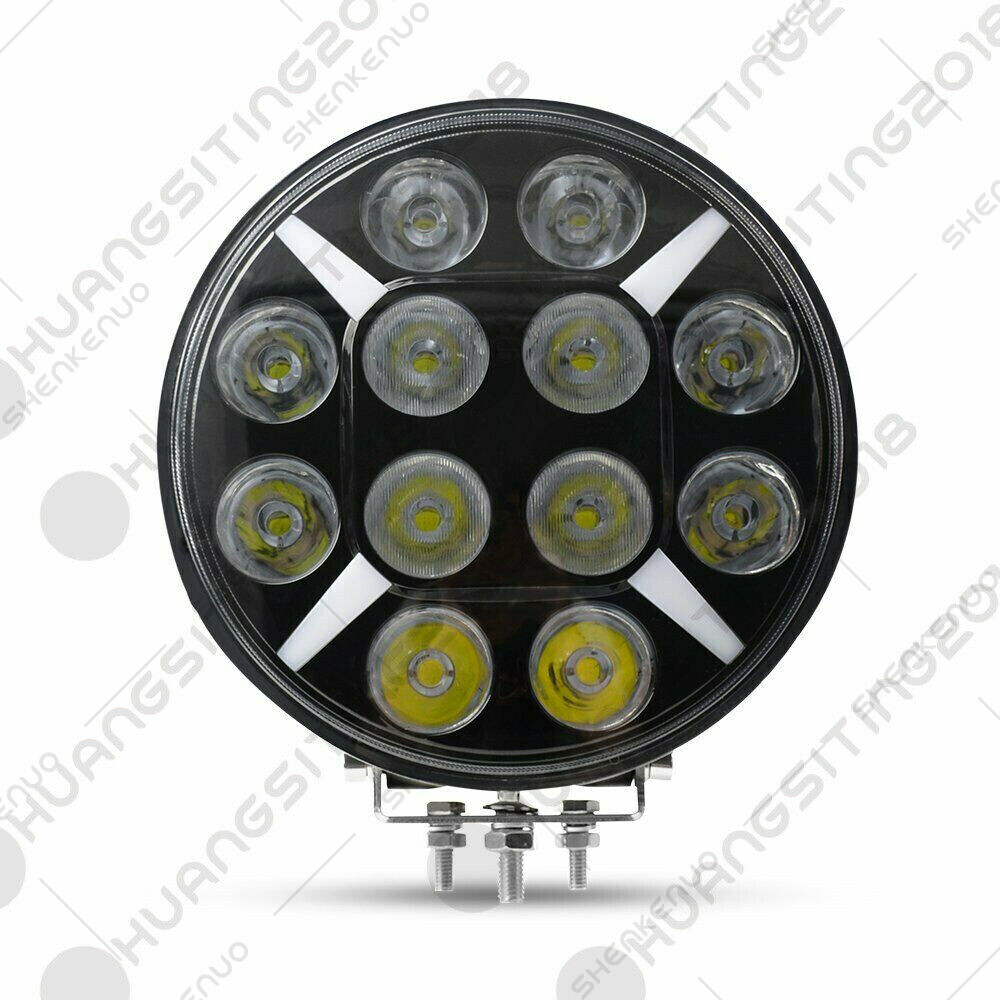 9 Inch 120W LED Round Work Light Spot Driving HeadLamp with DRL Offroad ...