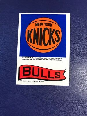 1971 Topps ABA Sticker New York Knicks Bulls | eBay