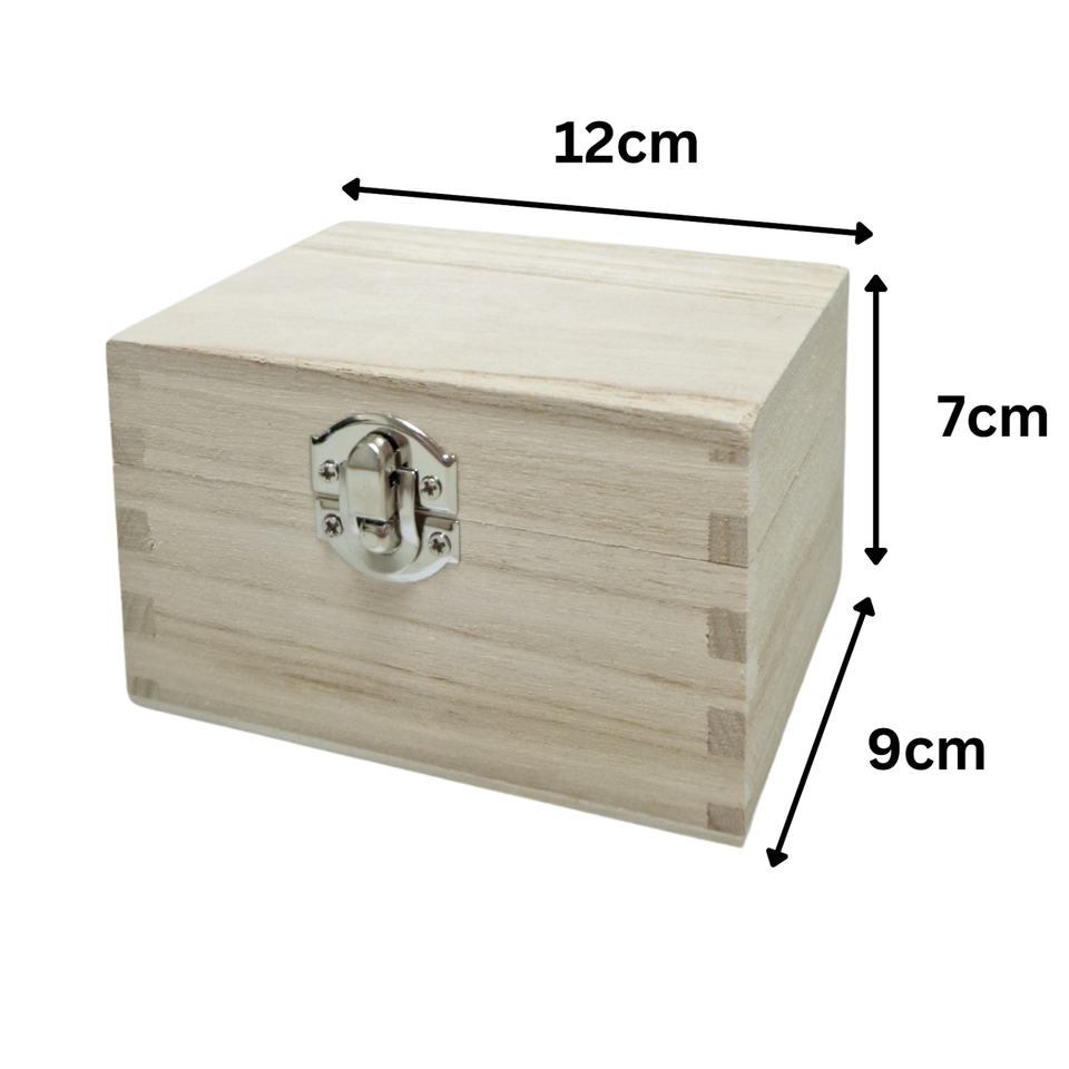 Plain Wooden Box Hinged Lid Memory Keepsake Storage Paint Decorate ...