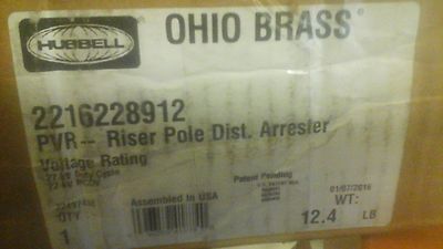 HUBBELL PVR RISER POLE ARRESTER 27 KV DUTY CYCLE 22 KV MCOV | eBay