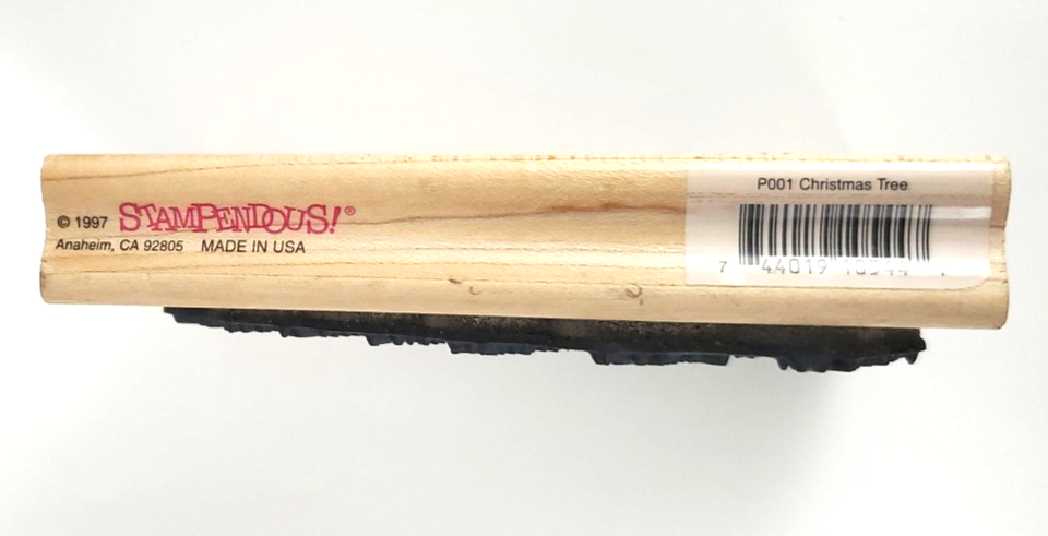 1997 Stampendous Christmas Tree P001 Wood Mounted Rubber Stamp | eBay