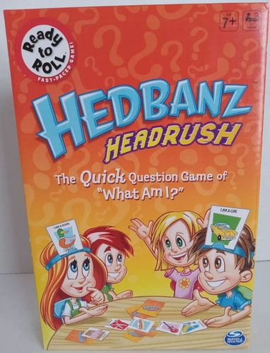 Hedbanz Headrush Game, NEW! Age 7 Up Spin Master Fast Action Questions ...