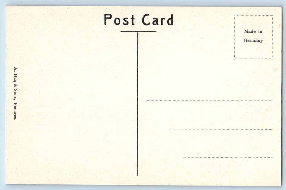 Varanasi India Postcard Nandi Sacred Bull Benares c1940's Vintage ...