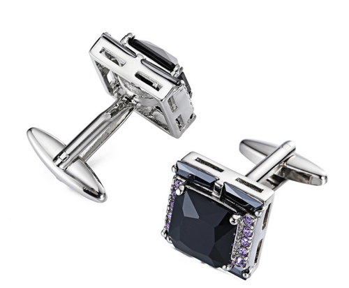 Vintage Men Cufflinks Jewelry Rhinestone Classic Gold Cuff Links Tie ...