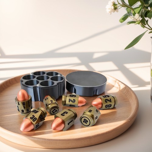 Set di dadi proiettili da 7 pezzi dadi da gioco in resina dadi ...