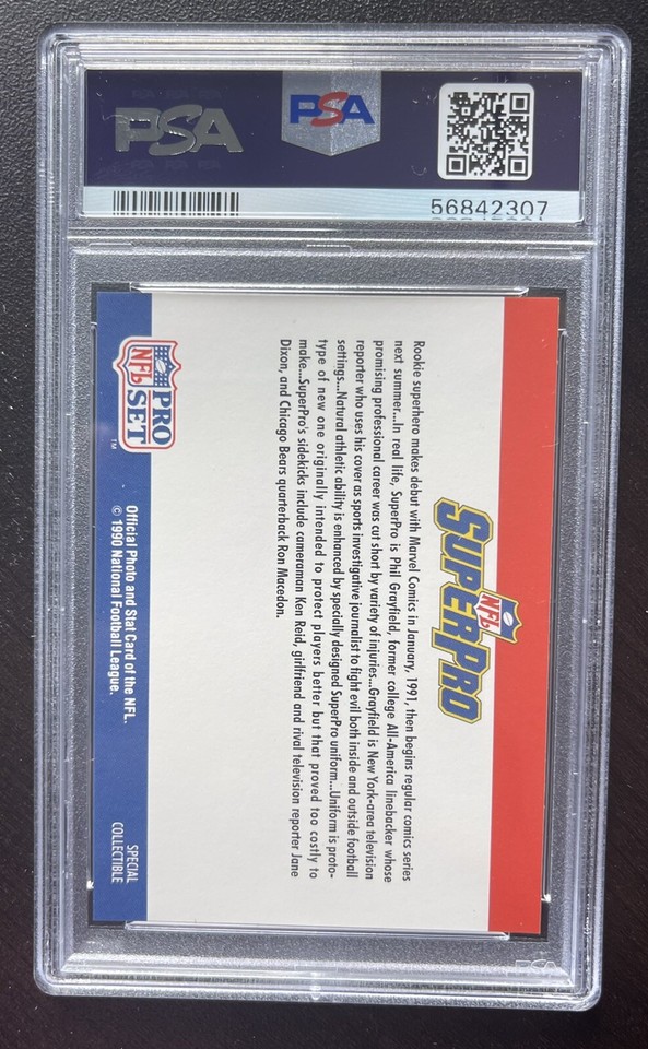 1990 PRO SET Football NNO SPECIAL COLLECTIBLE SUPERPRO INSERT PSA 8 NM ...