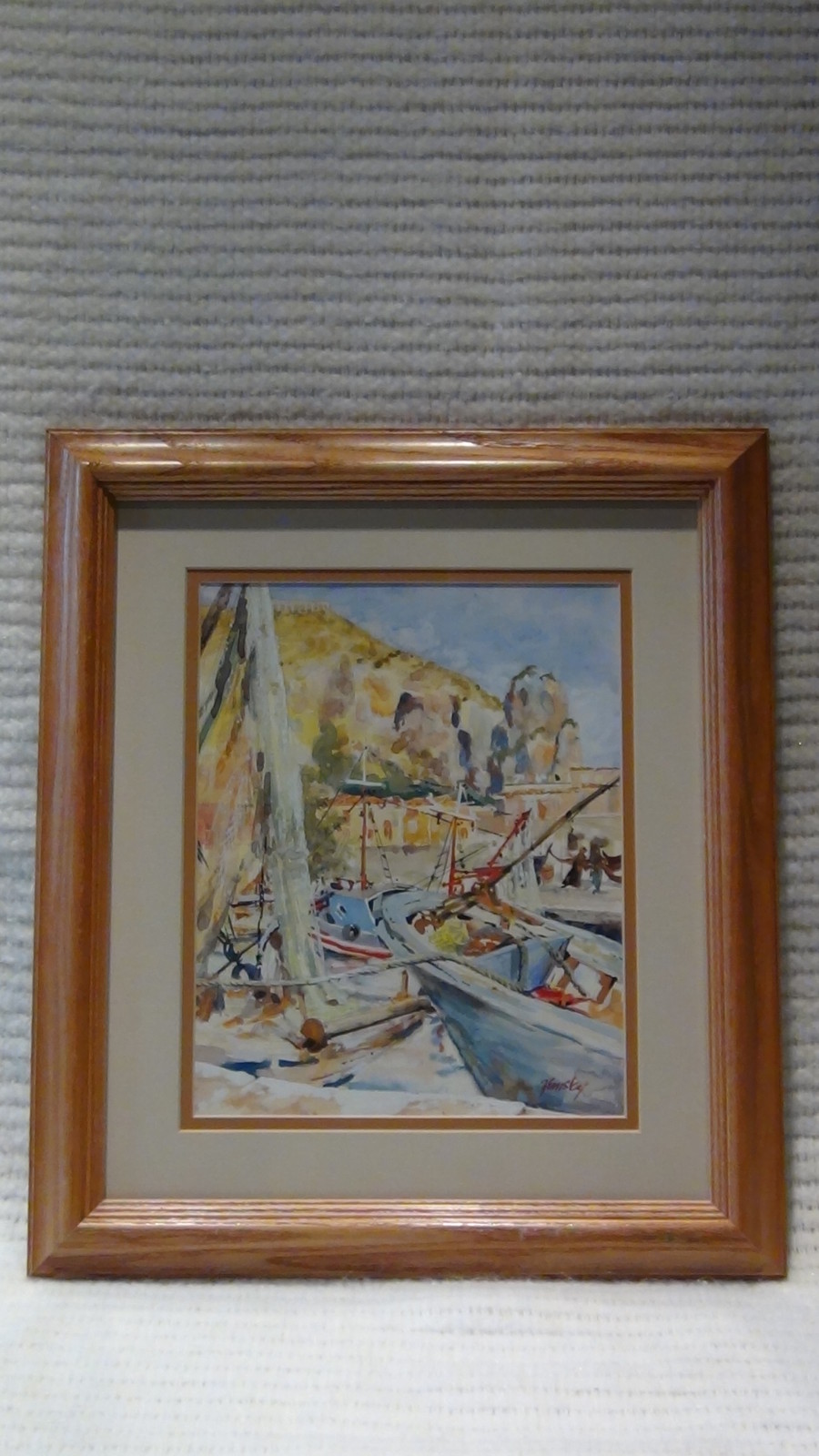 JESSICA ZEMSKY (BORN 1923,MONTANA) FRAMED ORIGINAL MIX MEDIA PAINTING ...