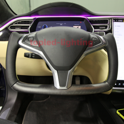 Hand Made For TESLA YOKE MODEL X S 16+ Heat Carbon Fiber Racing ...
