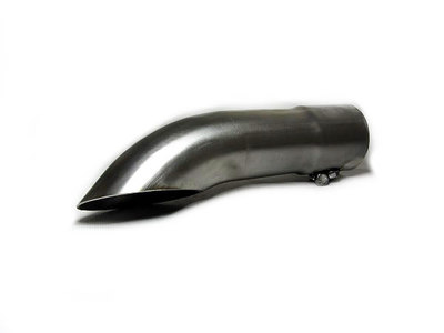 Universal Stainless Exhaust Curled Down Swept Angled Tailpipe Classic ...