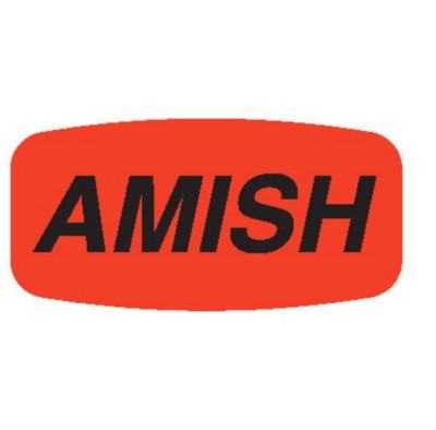 1000 each Amish Food Labels Fl Red Black Stickers Decals | eBay