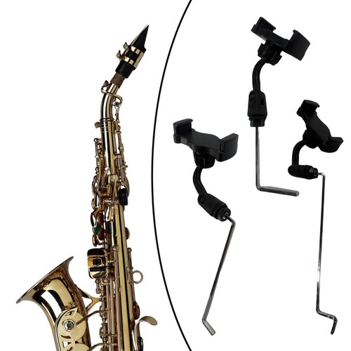 Saxophone Phone Holder Fixing Bracket Adjustable Sax Stand Music Clip ...