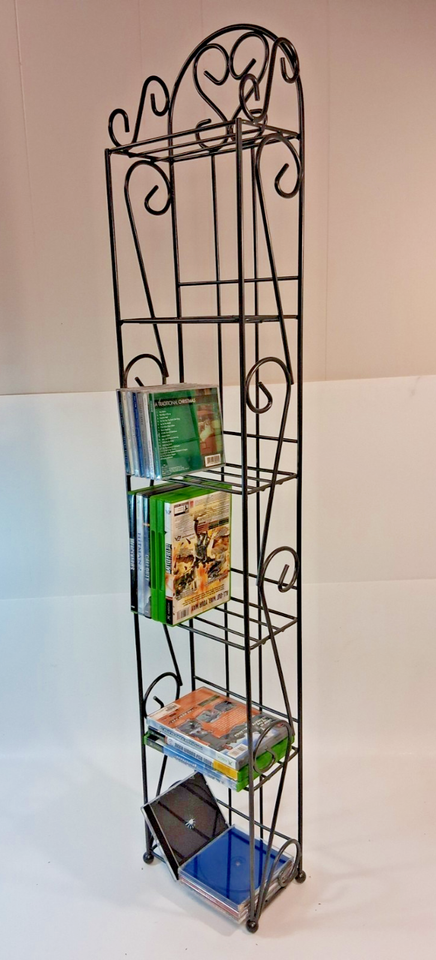 70 plus DVD or fits VHS Tapes or CD Steel Wire Retro Storage Tower Huge ...