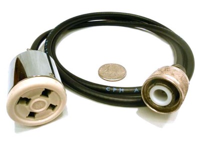 TUBE AMPLIFIER AMP PREAMP TEST CABLE UMBILICAL 4 PIN CERAMIC CHROME ...