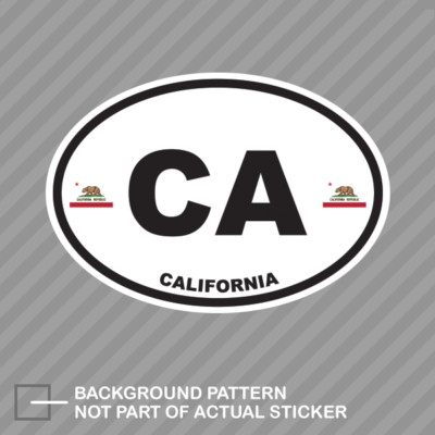 California State Flag Oval Sticker Decal Vinyl CA | eBay