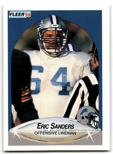 1990 Fleer Eric Sanders Rookie Detroit Lions #285 | eBay