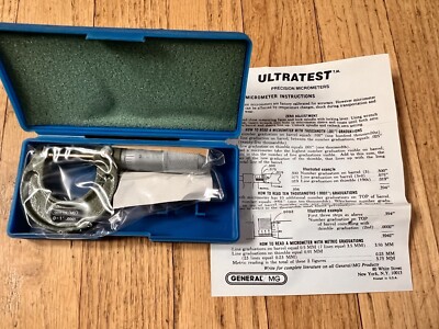 MG TOOL COMPANY MICROMETER 0-1" .0001" GENERAL/MG MADE IN USA WITH BOX ...