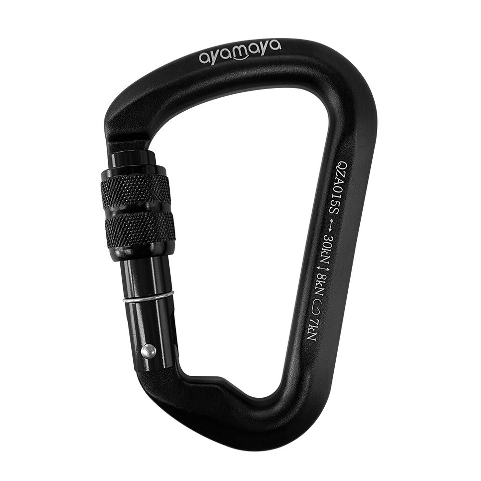 30KN Rock Climbing Carabiner Locking Clip Heavy Duty Tree Arborist ...