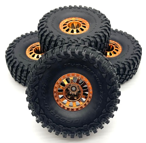 Losi LASERNUT U4 - Wheels & Tires (2.2 Copper Wheels with BFG Tire ...