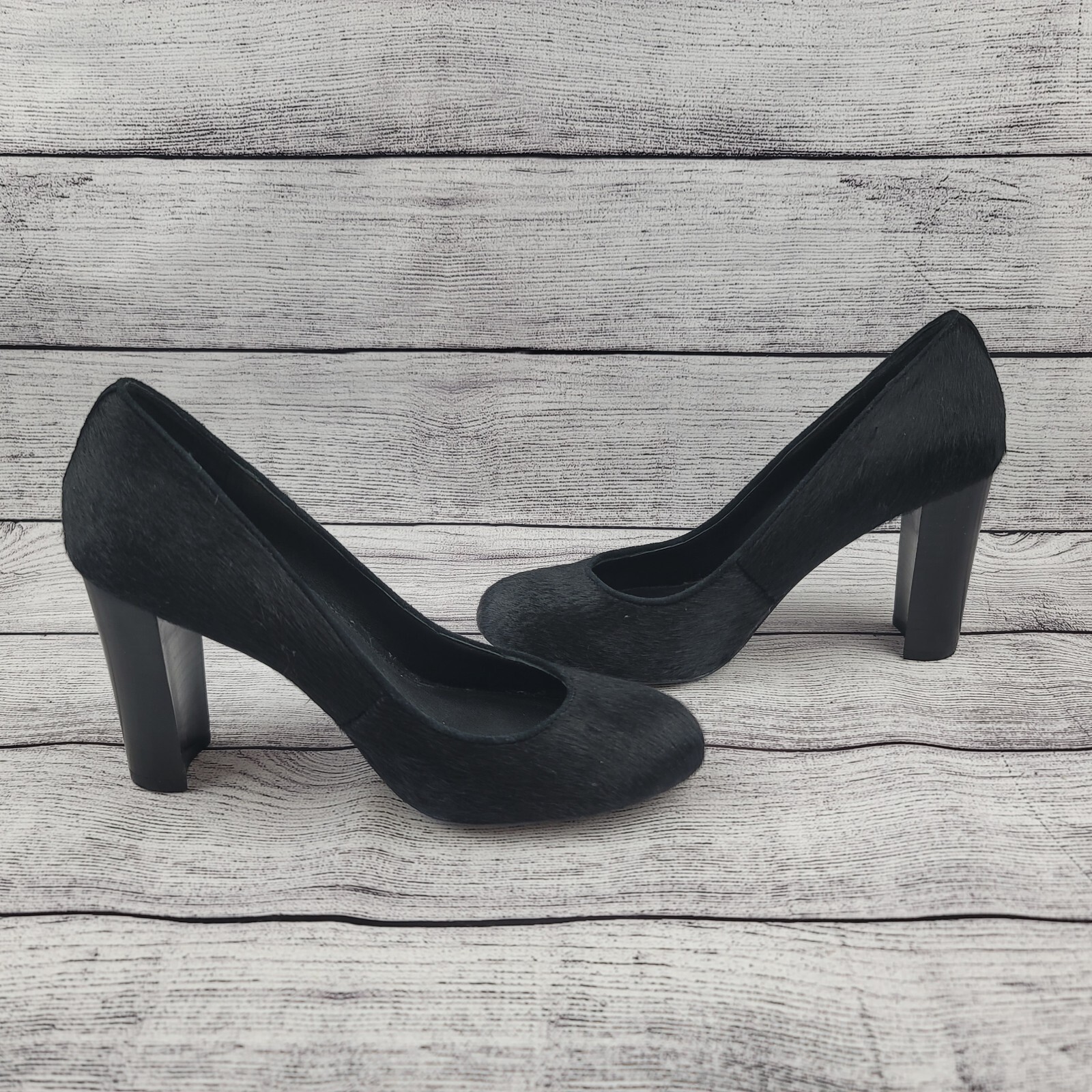 LAUREN Ralph Lauren Rhian Black Calf Hair Heels- Size… - Gem