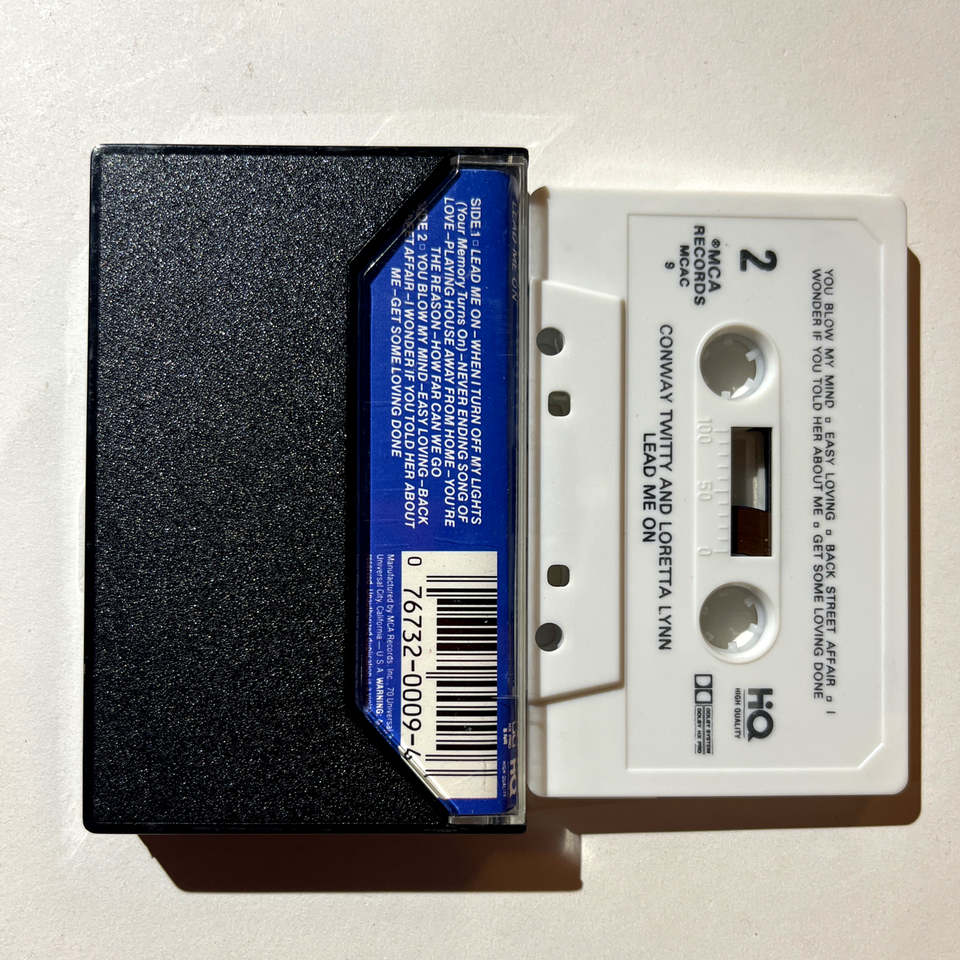 Conway Twitty & Loretta Lynn- Lead Me On (Cassette Tape) MCA Country ...