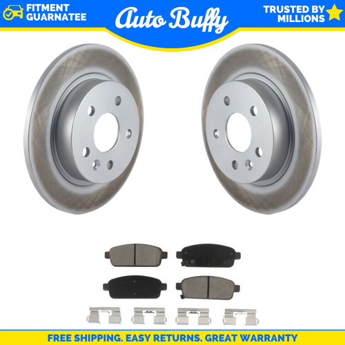 Rear Coated Brake Rotor & Ceramic Pad Kit For Chevrolet Cruze Sonic ...