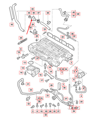 NEW VOLKSWAGEN EOS VACUUM CHECK VALVE 058905291N 2.0TFSI 058-905-291-N ...