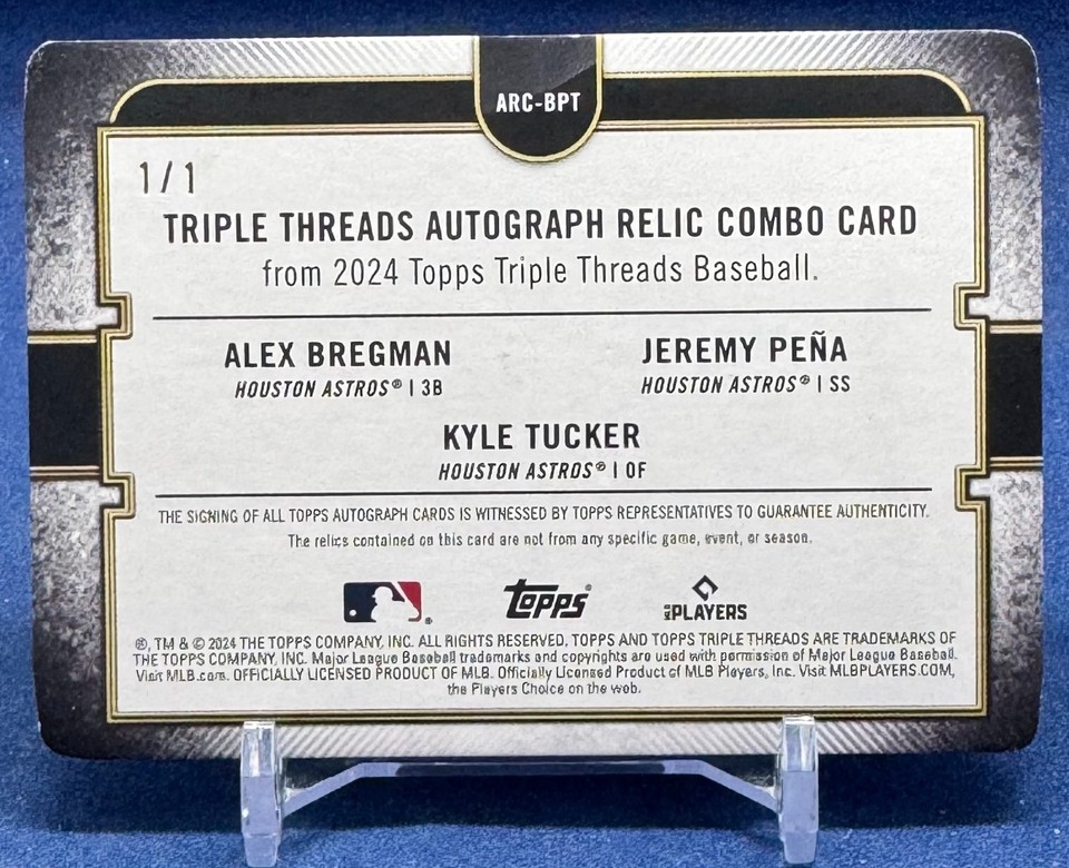 2024 Topps Triple Threads Alex Bregman Pena Kyle Tucker Pena Relics ...