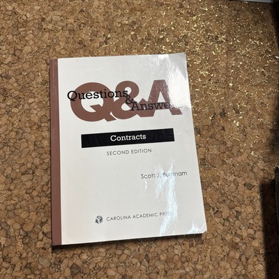 Questions and Answers Contracts 2nd Edition By Scott J. Burnham | eBay