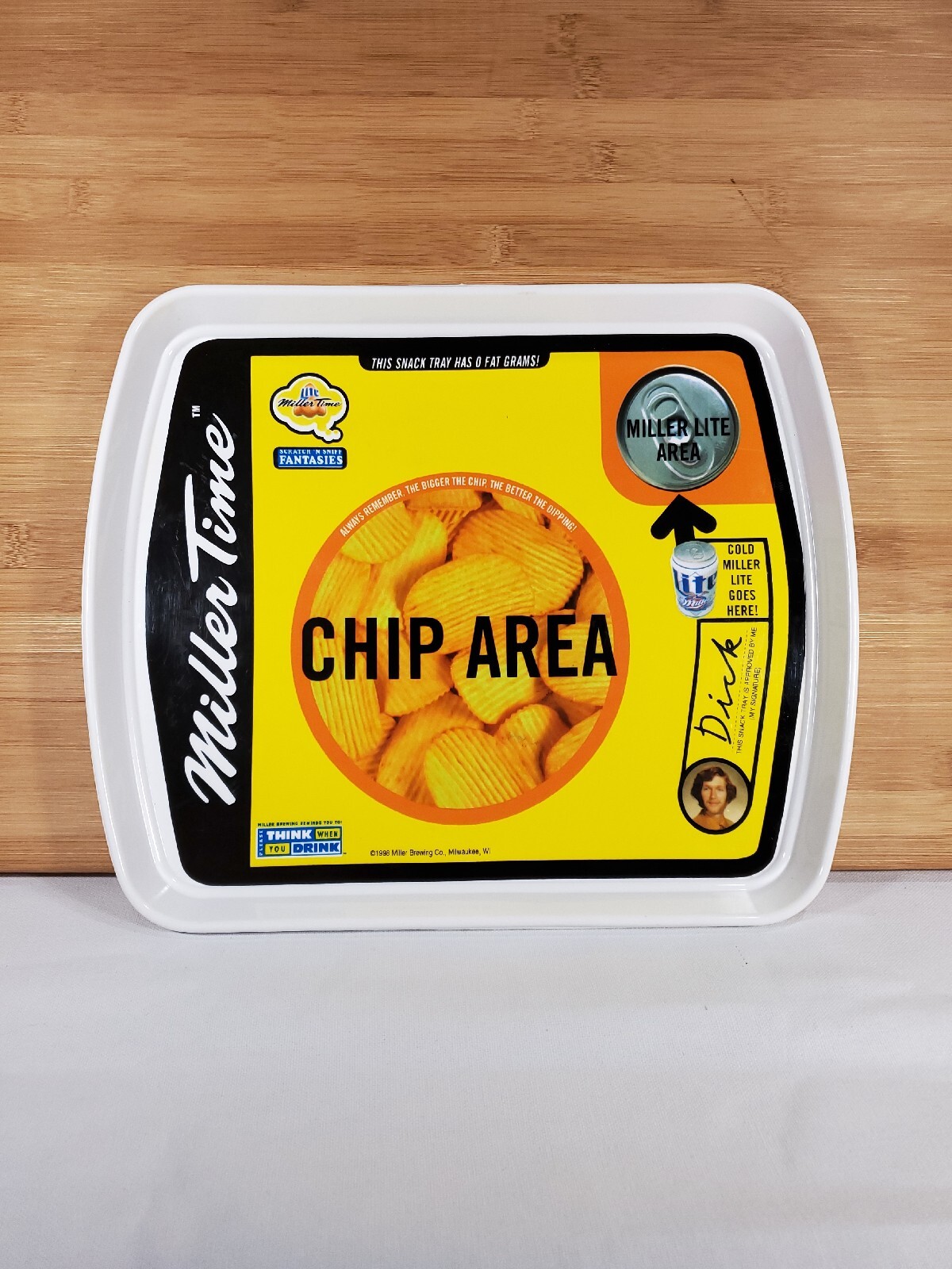 Vintage 1998 Miller Lite Miller Time Snack Tray Miller Brewing Co ...