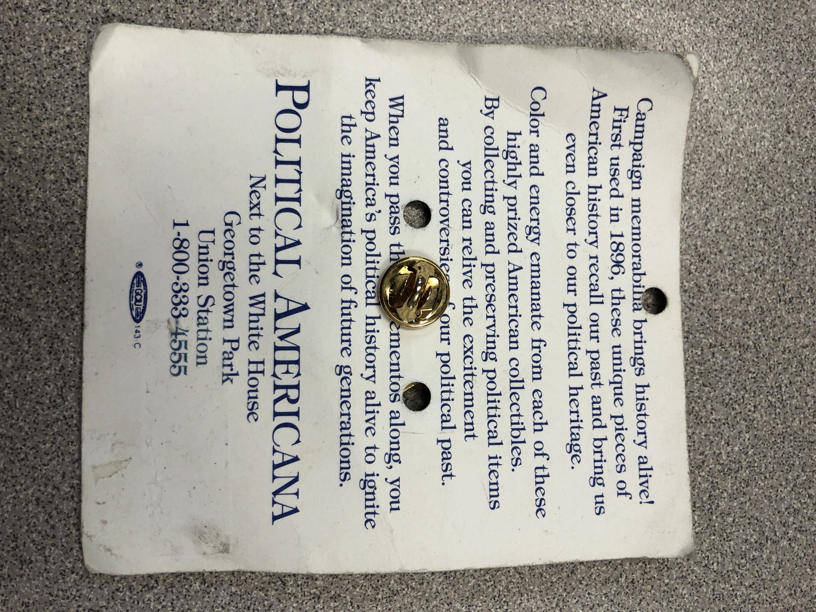 RARE 1997 Presidential Inauguration Pin by Political Americana | eBay